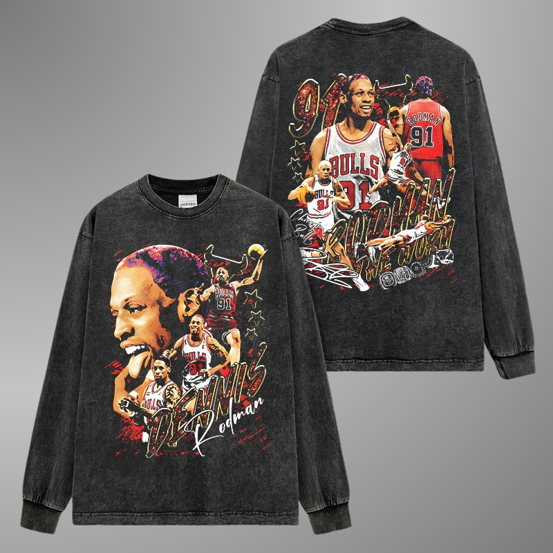 DENNIS RODMAN VINTAGE TEE[LS]|9oz Heavyweight|100%Cotton – PaxerPeace