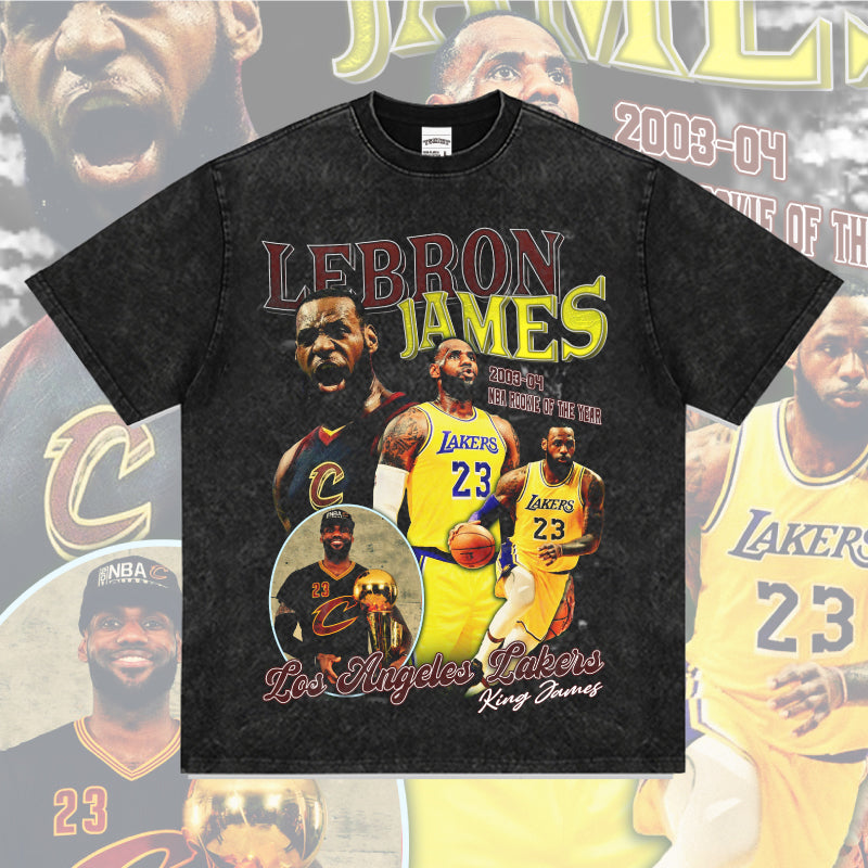 LEBRON JAMES TEE|Vintage Graphic Tee|9oz Heavyweight|100%Cotton ...